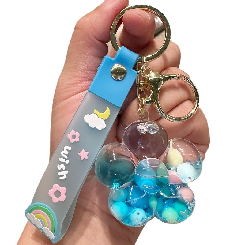 Sunflower bubble keychains