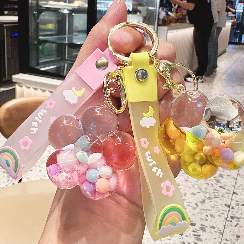 Sunflower bubble keychains