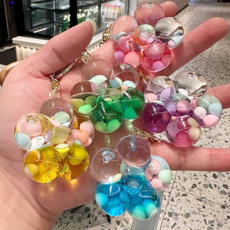 Sunflower bubble keychains