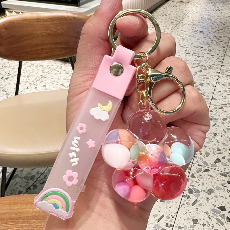 Sunflower bubble keychains